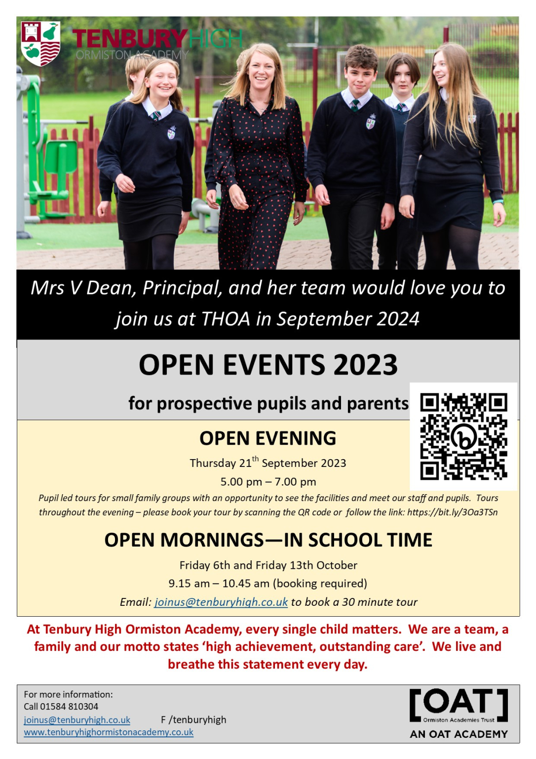 Tenbury High - Thursday 21st Sept - Open Evening 2023
